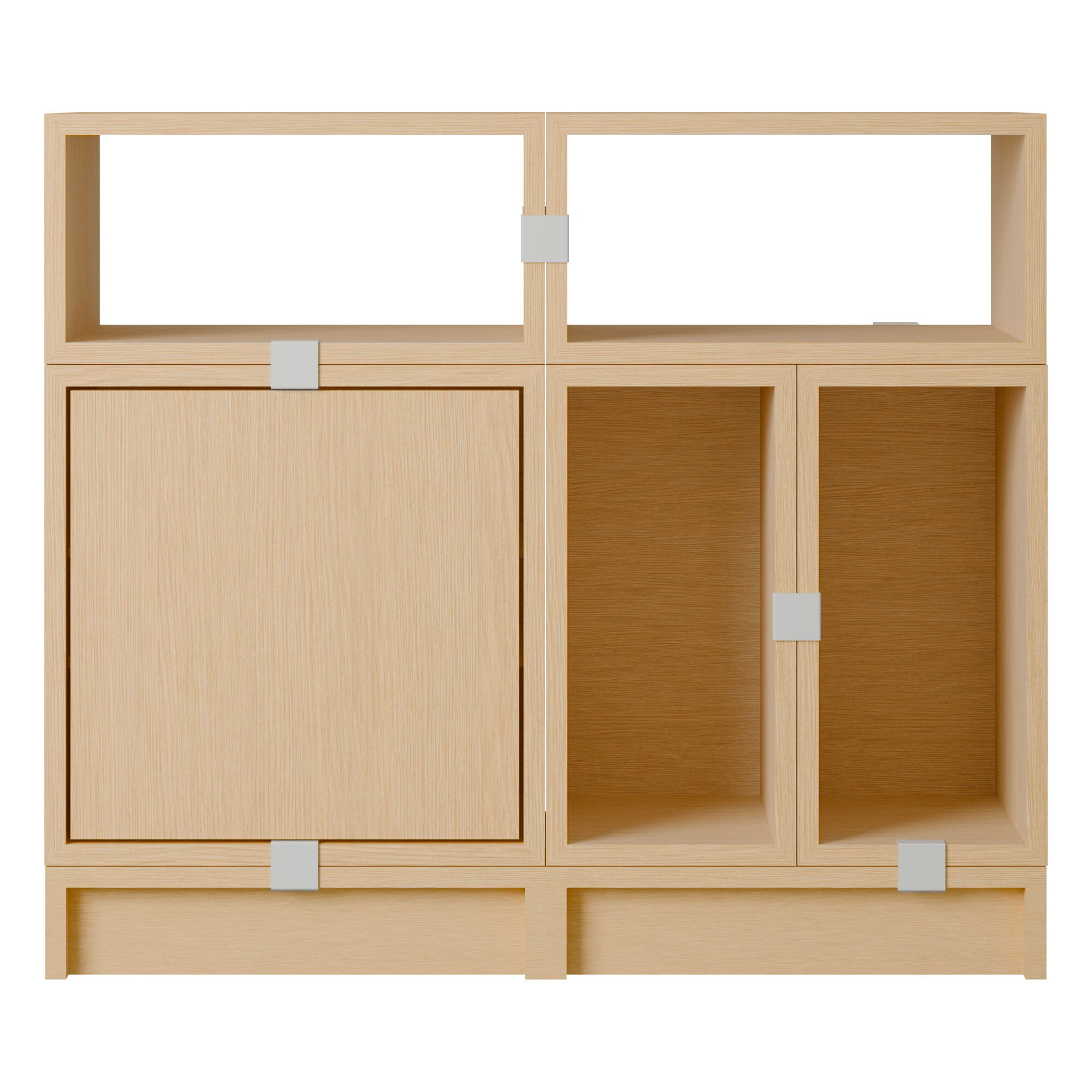 Muuto Stacked Office Storage, configuration 5, oak | Finnish Design Shop