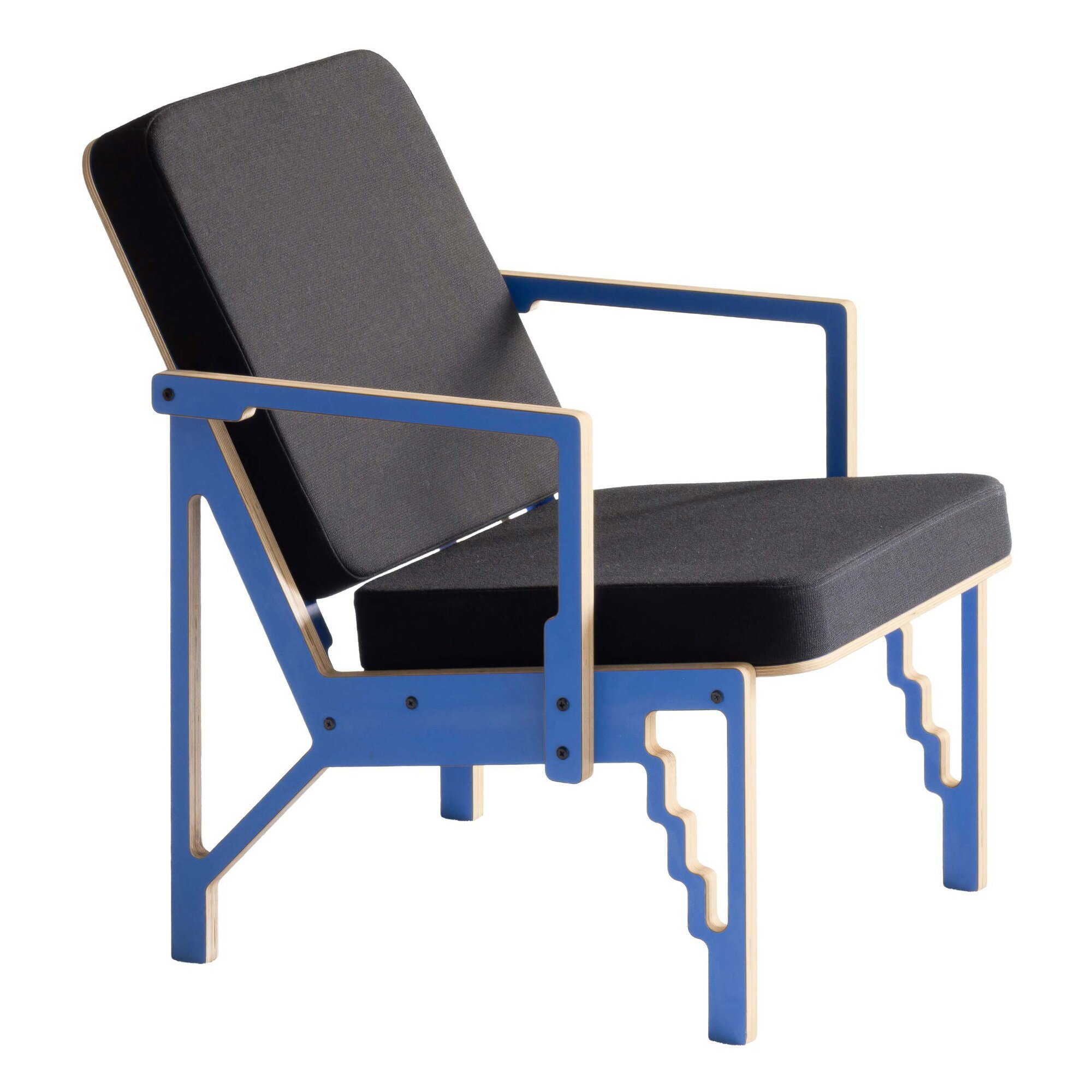 Yrjö Kukkapuro CNC-1 stol, blå - svart Gabriel Fame | Finnish Design Shop