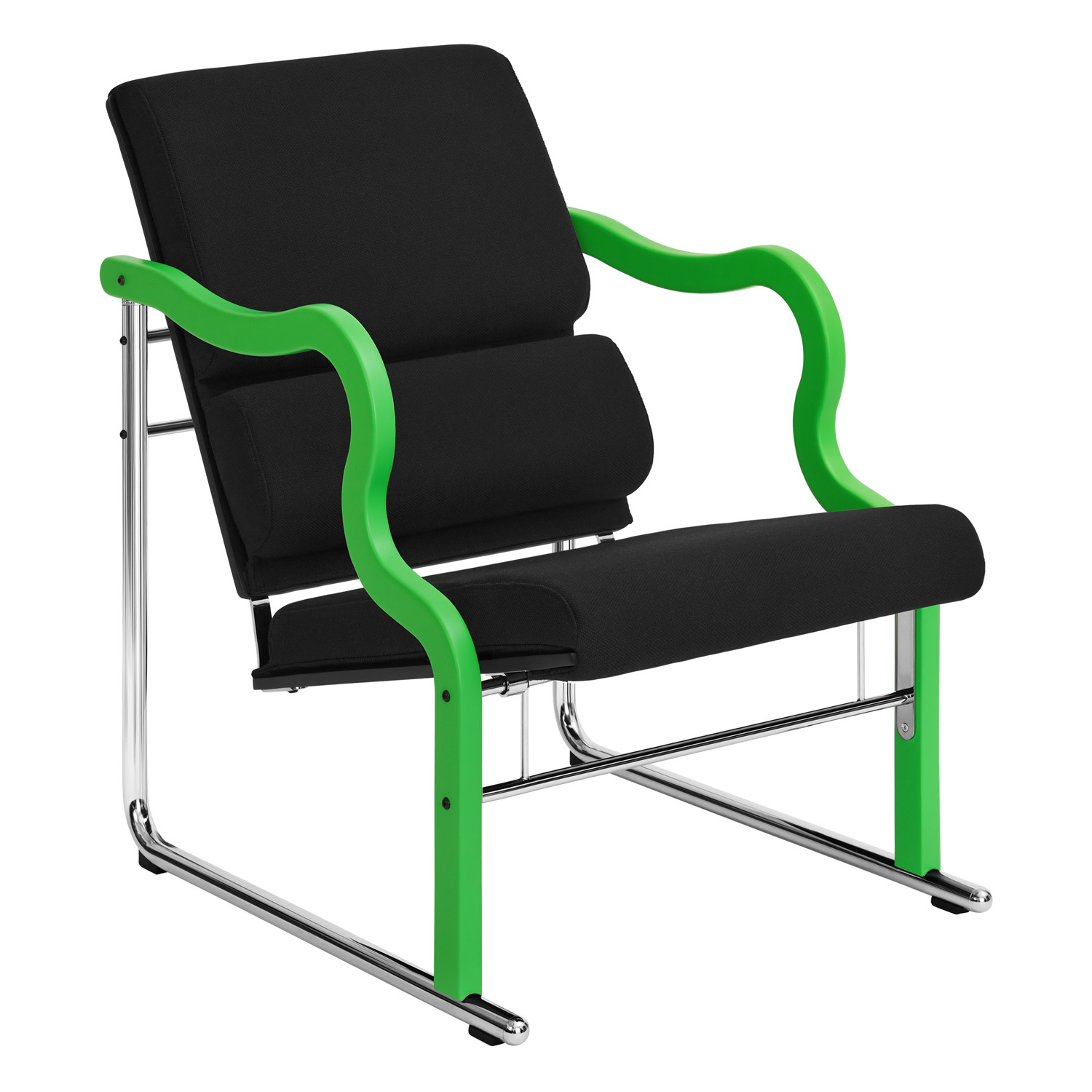 Hem Experiment lounge chair 501, green - black | Finnish Design Shop