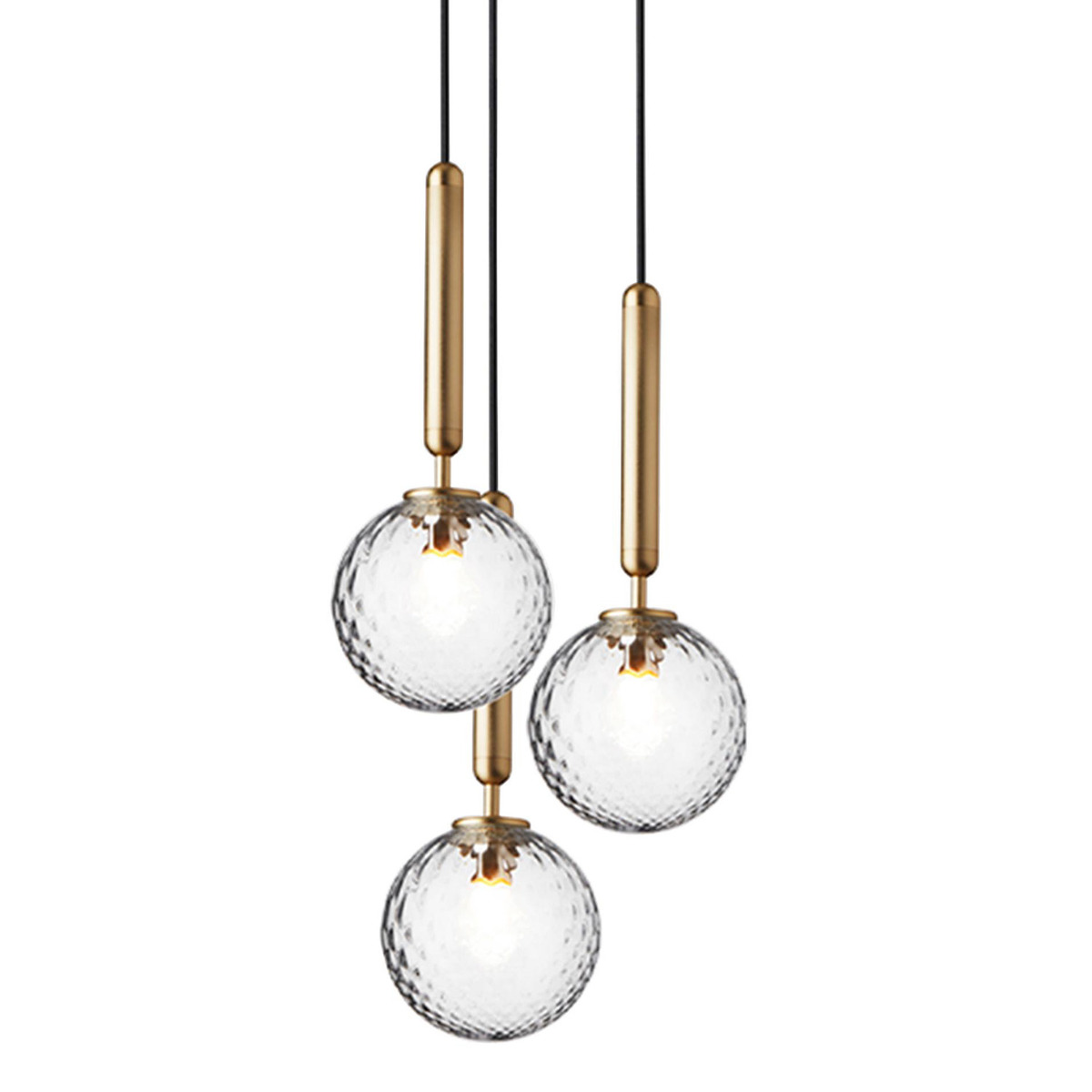 Nuura Miira 3 Pendant Brass Optic Clear Pre used Design Franckly