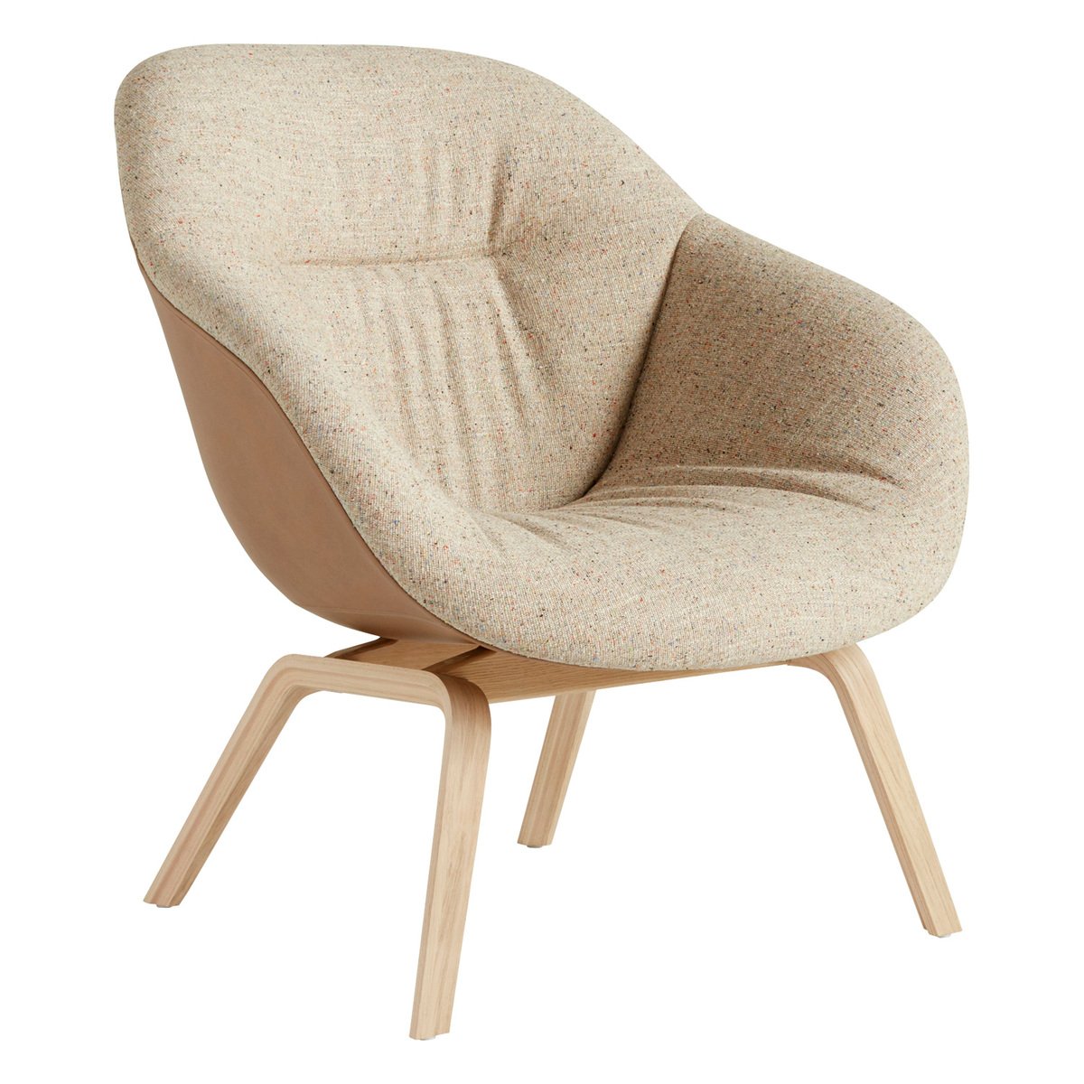 HAY About A Lounge Chair AAL83 Soft Duo, oak-Bolgheri LGG60-leather ...