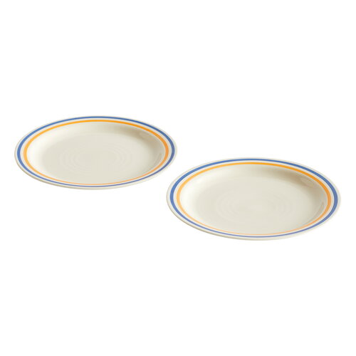 HAY Sobremesa plate, 2 pcs, 24,5 cm, blue - yellow | Finnish Design Shop