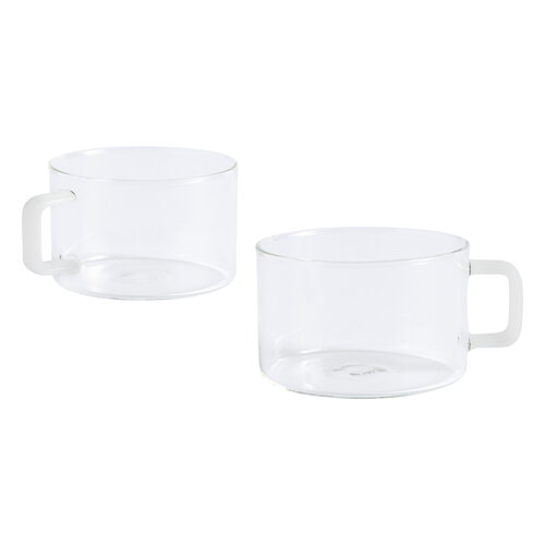 HAY Brew cup, set of 2, clear - jade white | Finnish Design Shop