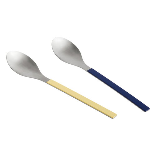 HAY MVS serving spoon, set of 2, dark blue and yellow | Finnish Design Shop