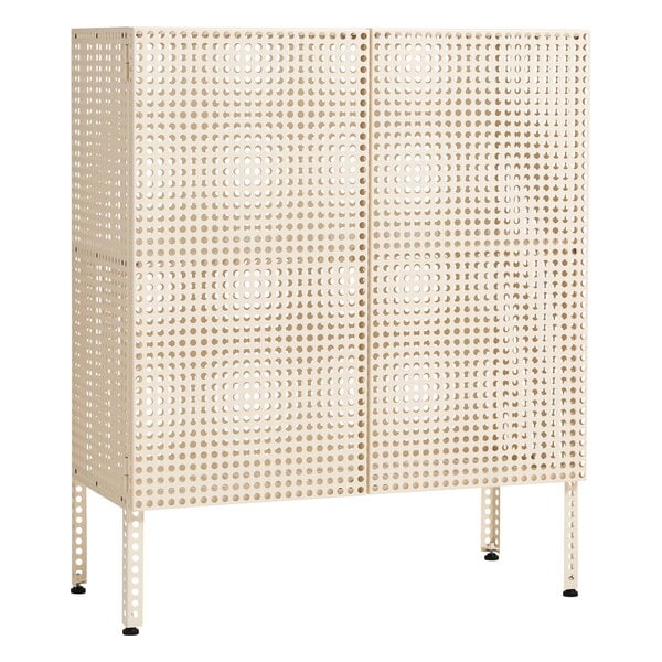 HAY Perforated floor cabinet, medium, eggshell | Finnish Design Shop