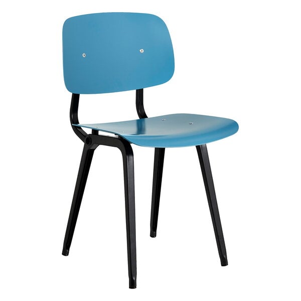HAY Revolt chair, black - azure blue 3.0 | Finnish Design Shop UK