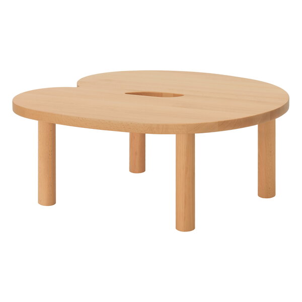 Hem Worm coffee table, round, beech - beech | Finnish Design Shop