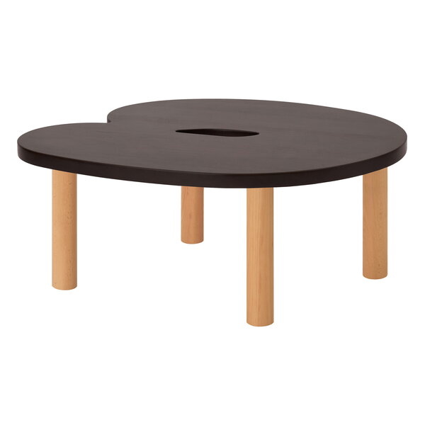 Hem Worm coffee table, round, brown - beech | Finnish Design Shop