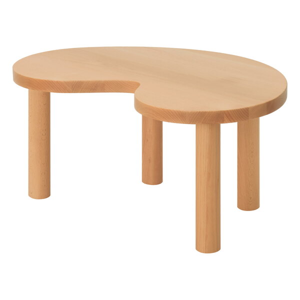 Hem Worm coffee table, small, beech - beech | Finnish Design Shop