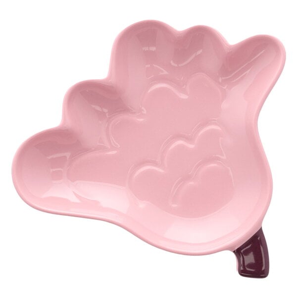 Marimekko Kukasta kukkaan plate, 15 cm, pink - petrol | Finnish Design Shop