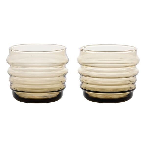 Marimekko Sukat Makkaralla tumbler, 2 pcs, brown | Finnish Design Shop