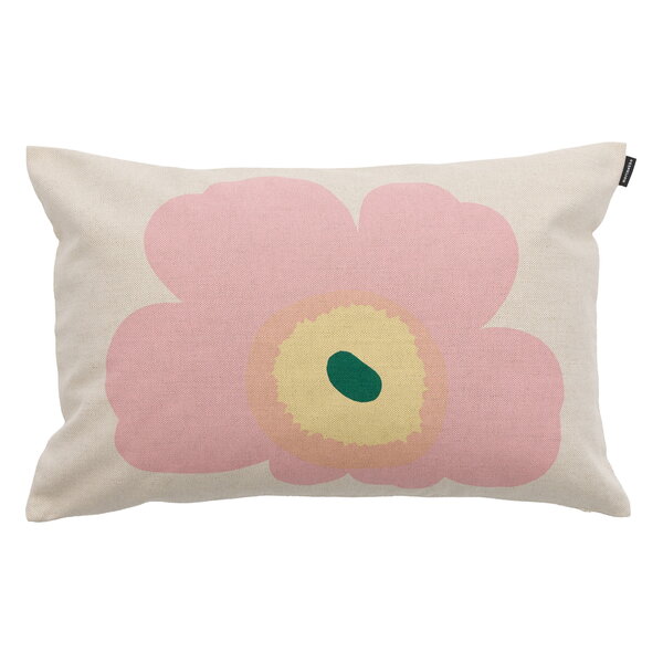 Marimekko Unikko cushion cover, 40 x 60 cm, off-white - l.pink ...