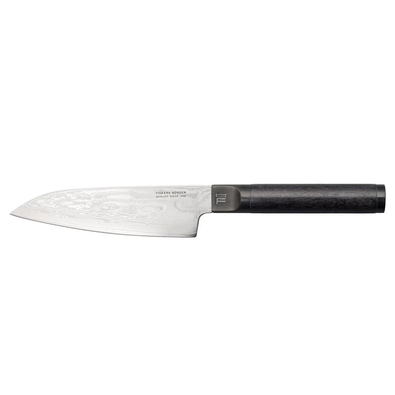 Fiskars LAB Damascus knife 13 cm, black | Finnish Design Shop