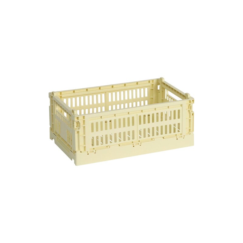 HAY Colour Crate, S, recycled plastic, light yellow | Finnish Design ...