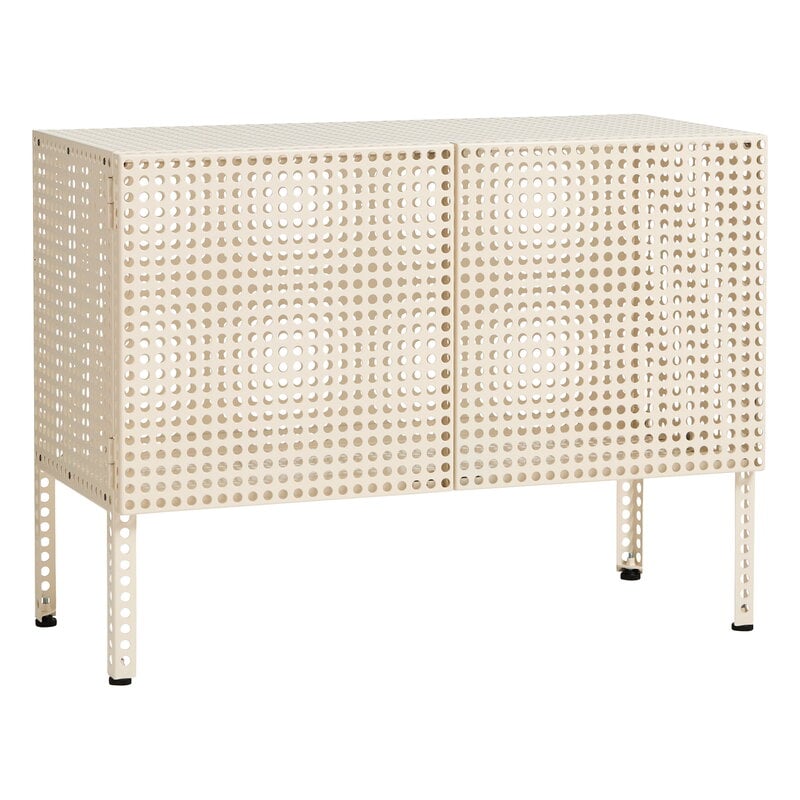 HAY Perforated floor cabinet, small, eggshell | Finnish Design Shop