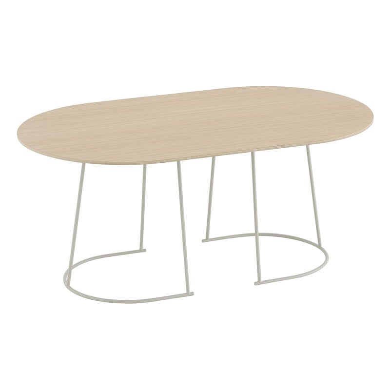Muuto Airy coffee table, medium, lacquered oak veneer - off-white ...