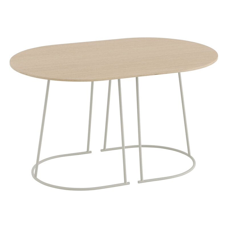 Muuto Airy coffee table, small, lacquered oak veneer - off-white ...