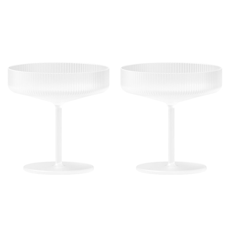 Ferm LIVING Ripple Samppanjalasi 2 Kpl Mattalasi Finnish Design Shop