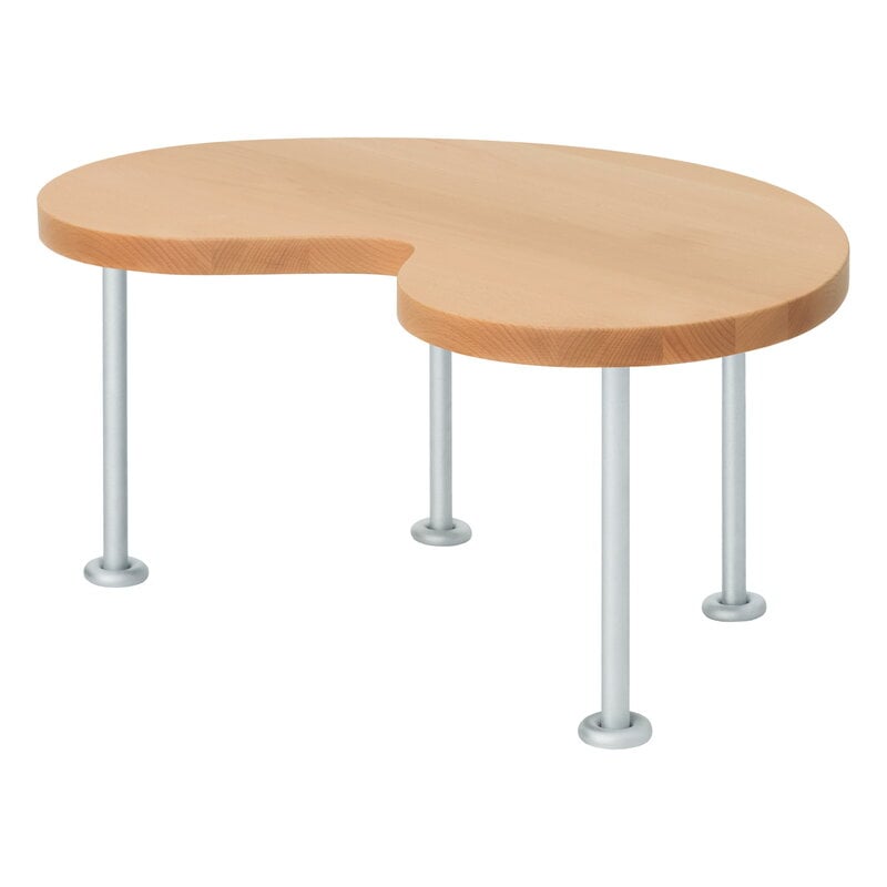 Hem Worm coffee table, small, beech - steel | Finnish Design Shop