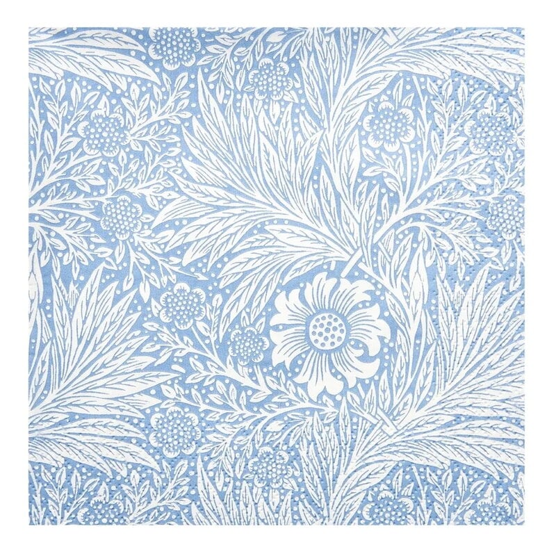 Havi William Morris napkin, Marigold, 20 pcs, light blue | Finnish ...