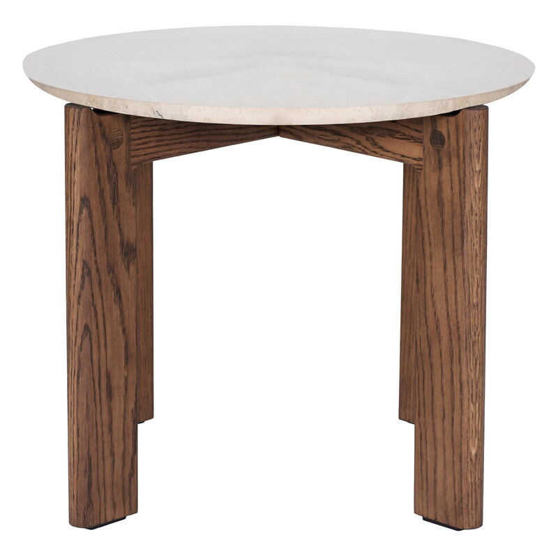 Asplund Iris coffee table, small, American walnut - Jura limestone ...