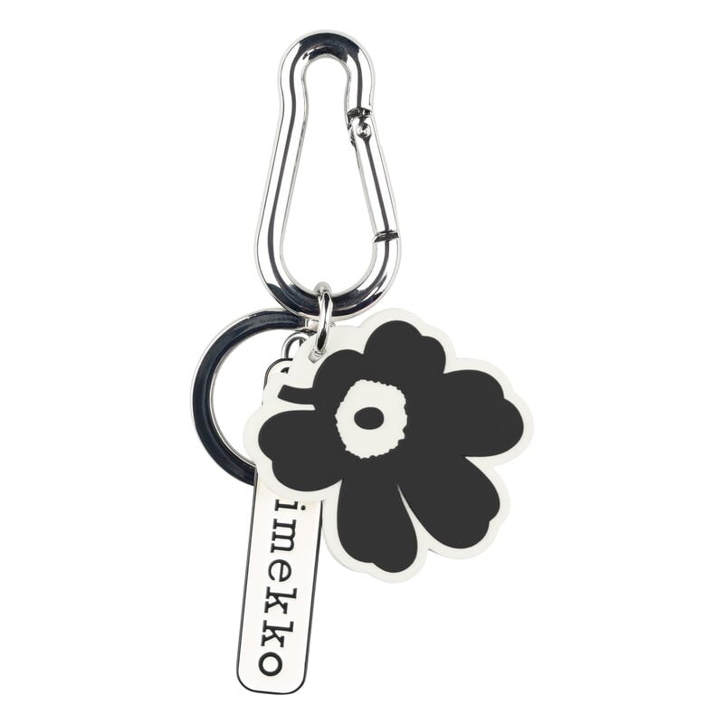 Marimekko Aallokas Unikko Kioski key holder, black - off-white ...