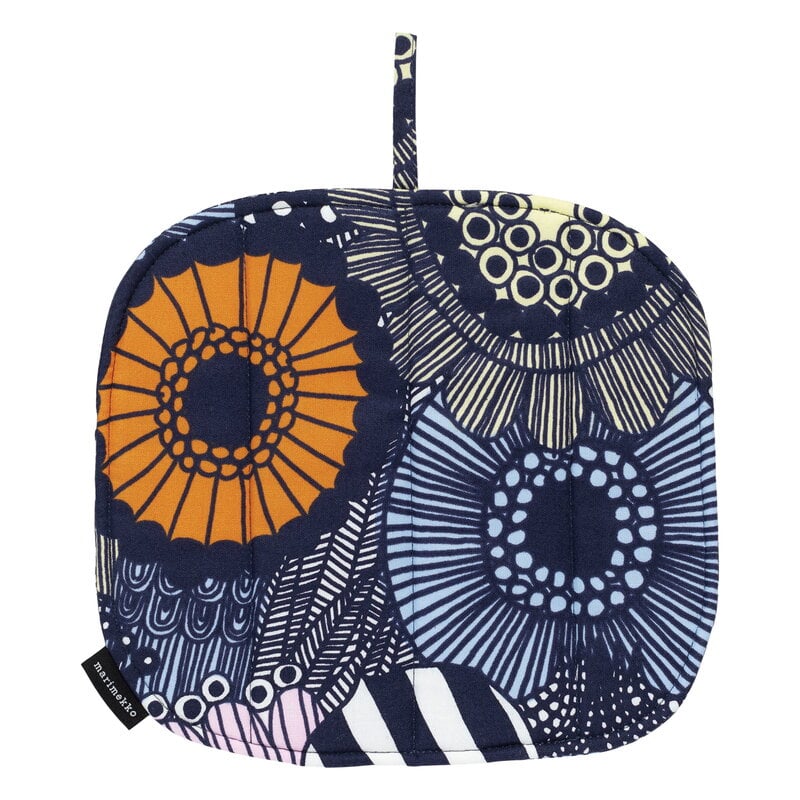 Marimekko Manique Siirtolapuutarha, blanc - jaune clair - orange - bleu ...