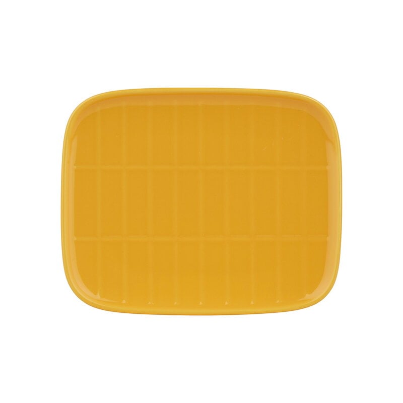 Marimekko Oiva - Tiiliskivi plate, 15 x 12 cm, saffron | Finnish Design ...