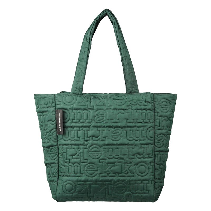 Marimekko Joy Tote Logo bag, M, dark green | Finnish Design Shop