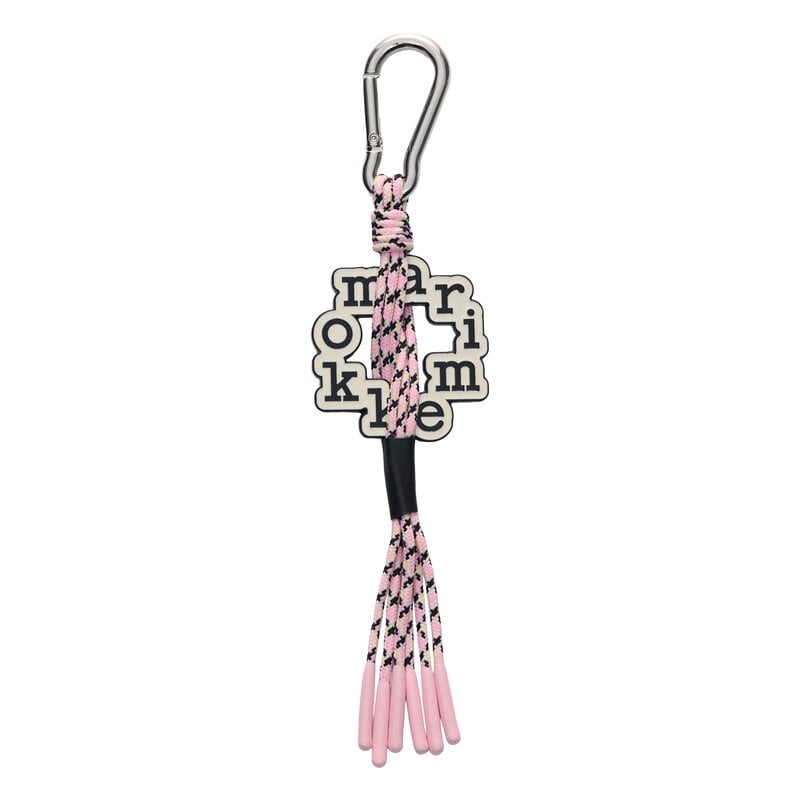 Marimekko Leijua Kioski keychain, light pink - white | Finnish Design Shop