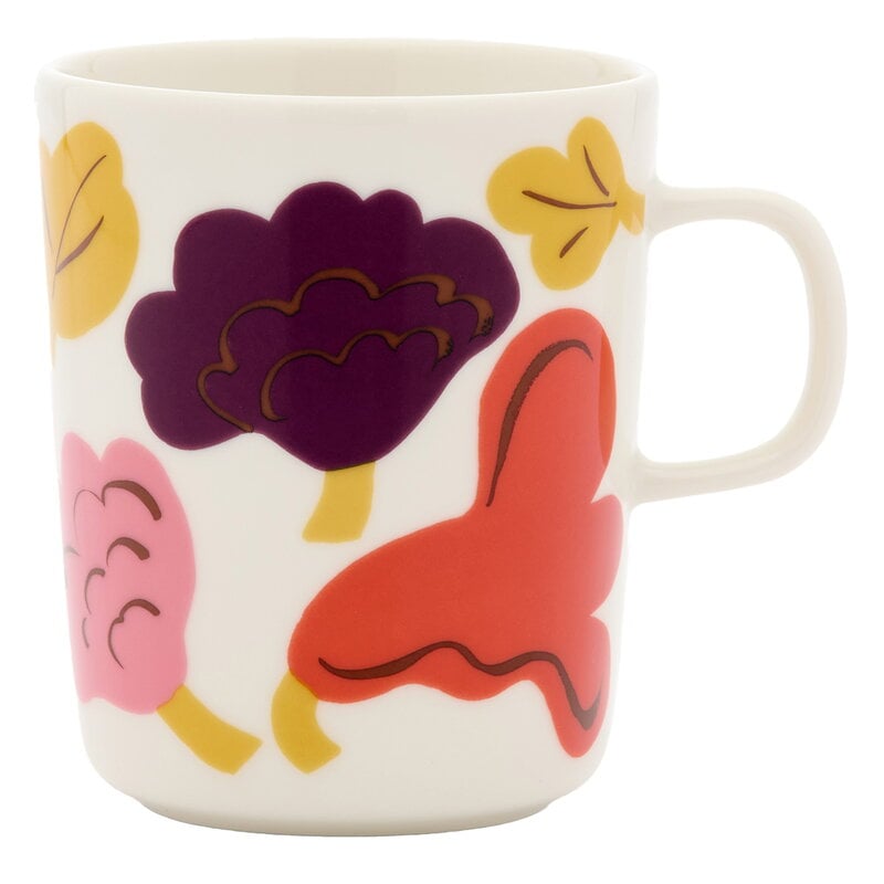 Marimekko Oiva - Kukasta kukkaan Becher, 2,5 dl, weiß - rosa ...