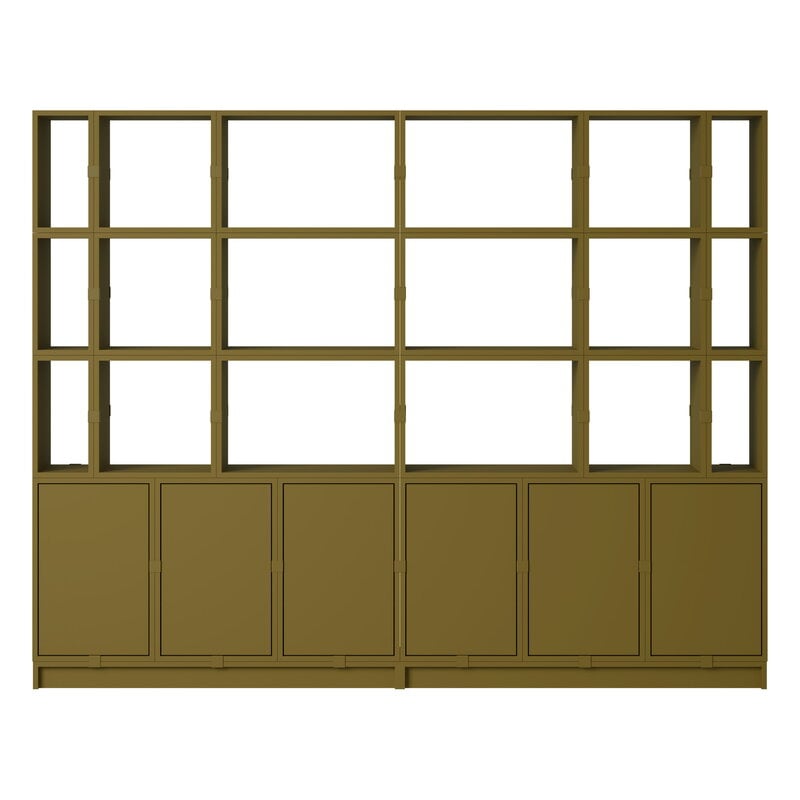Muuto Stacked Office Storage, configuration 2, brown green | Finnish ...