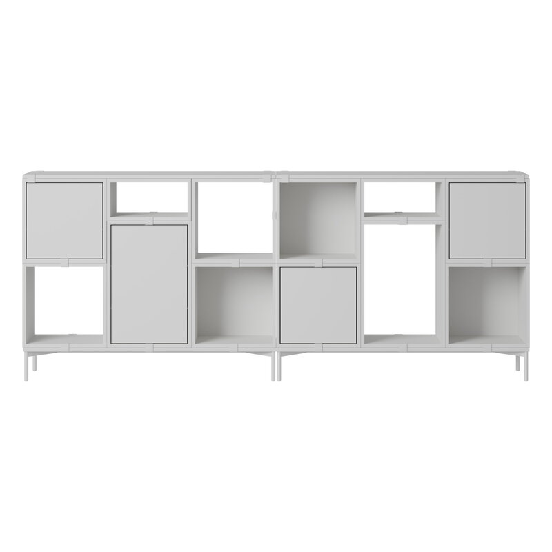 Muuto Stacked Office Storage, configuration 3, grey | Finnish Design Shop