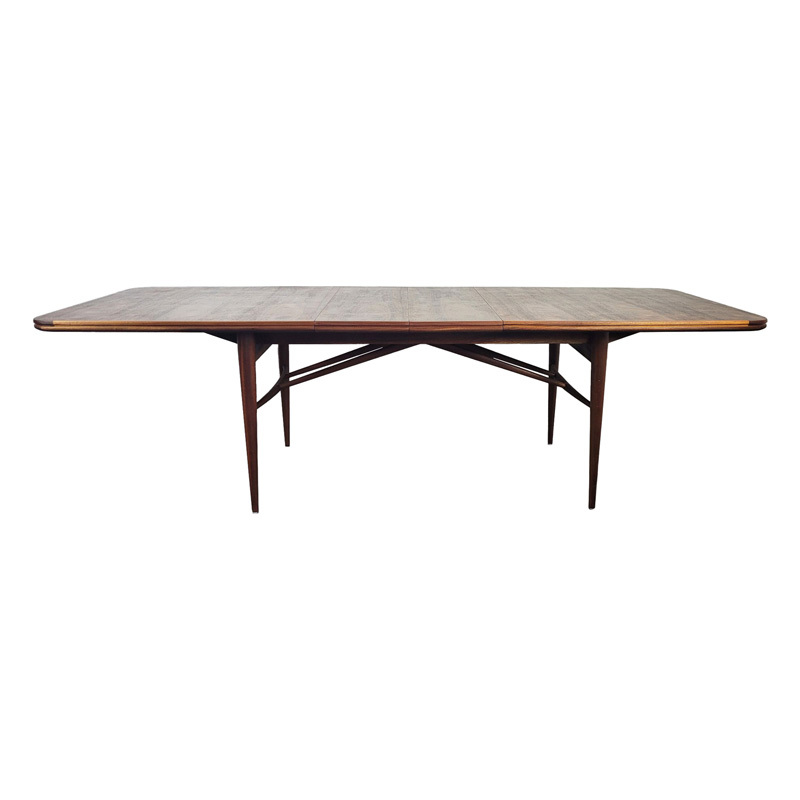 Archie Shine Dining table, extendable, teak - walnut | Pre-used design ...