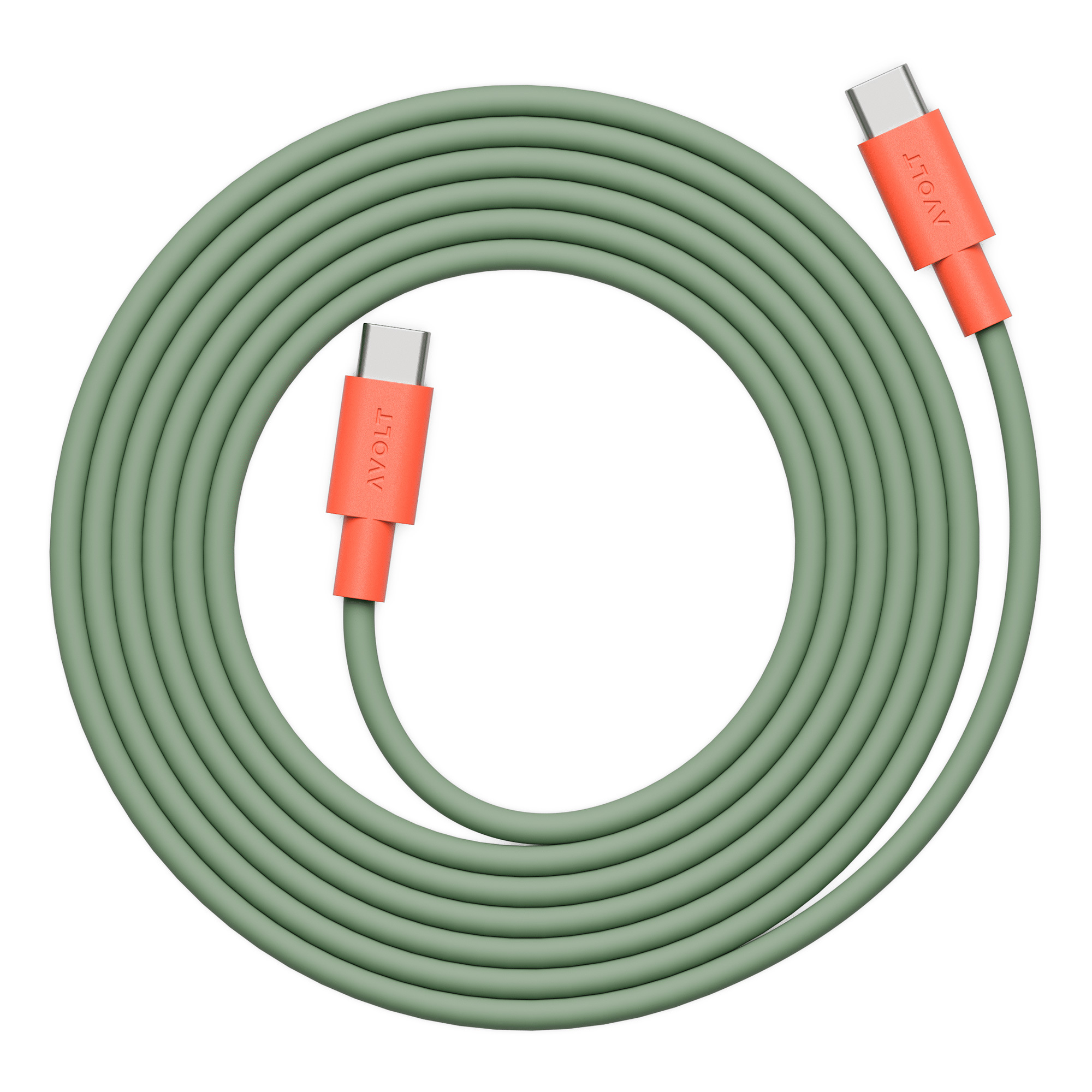 Avolt Cable 1 USB-C charging cable, 2 m, gecko bloom, Avolt x Bauhaus ...