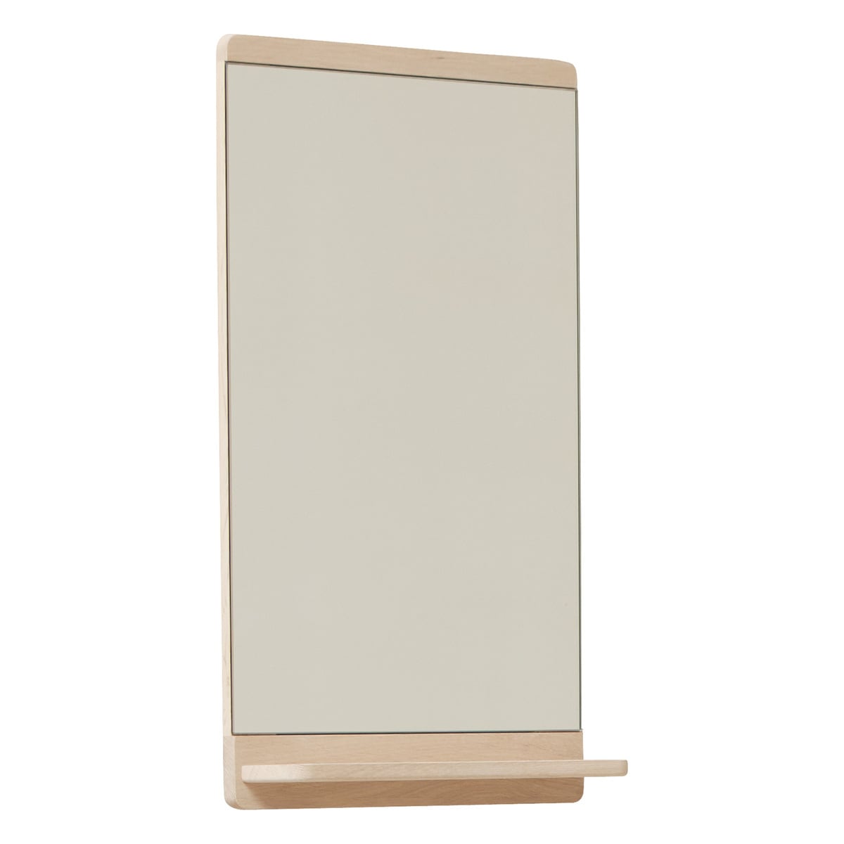 Rim wall mirror, white oiled oak | Finnish Design Shop
