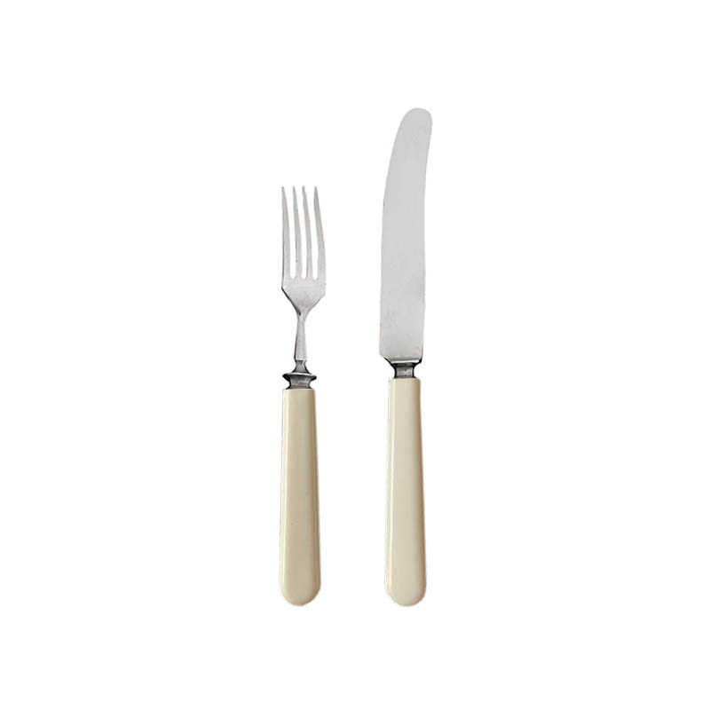 Fiskars Cutlery, white handle | Pre-used design | Franckly