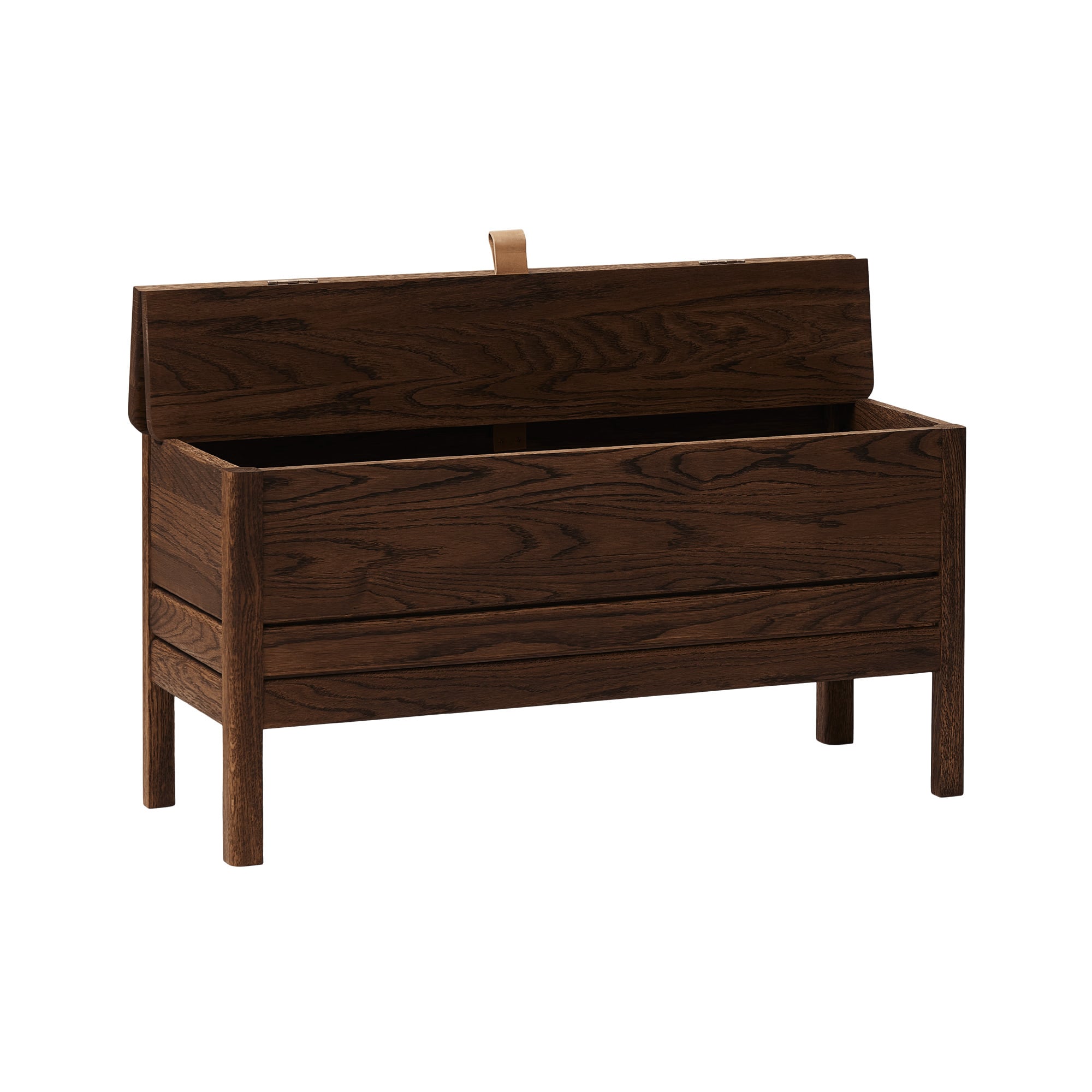 Form & Refine A Line storage bench, 90 cm, smoked oak | Finnish Design Shop