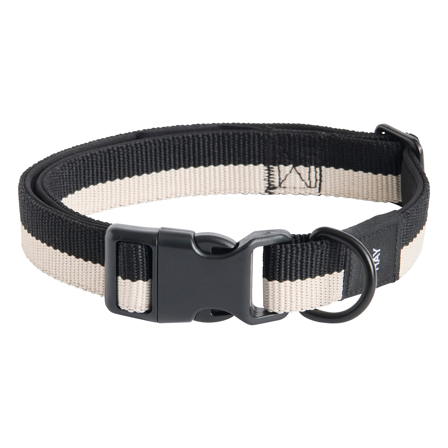 HAY HAY Dogs collar, flat, M-L, black - white | Pre-used design | Franckly