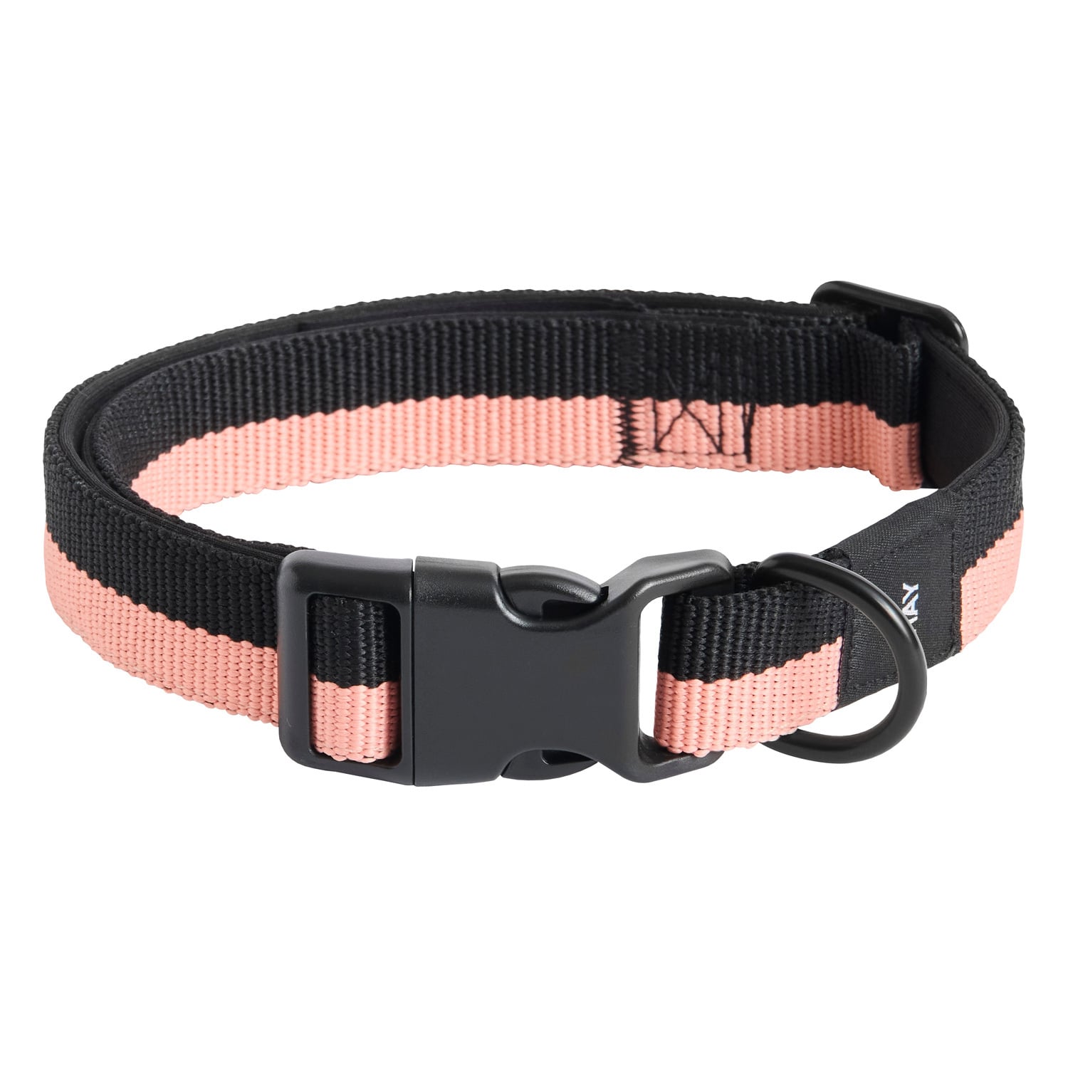 HAY HAY Dogs collar, flat, M-L, pink - black | Pre-used design | Franckly