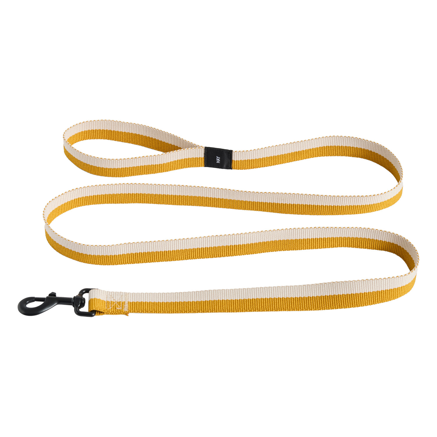 HAY HAY Dogs leash, flat, M-L, off-white - ochre | Pre-used design ...