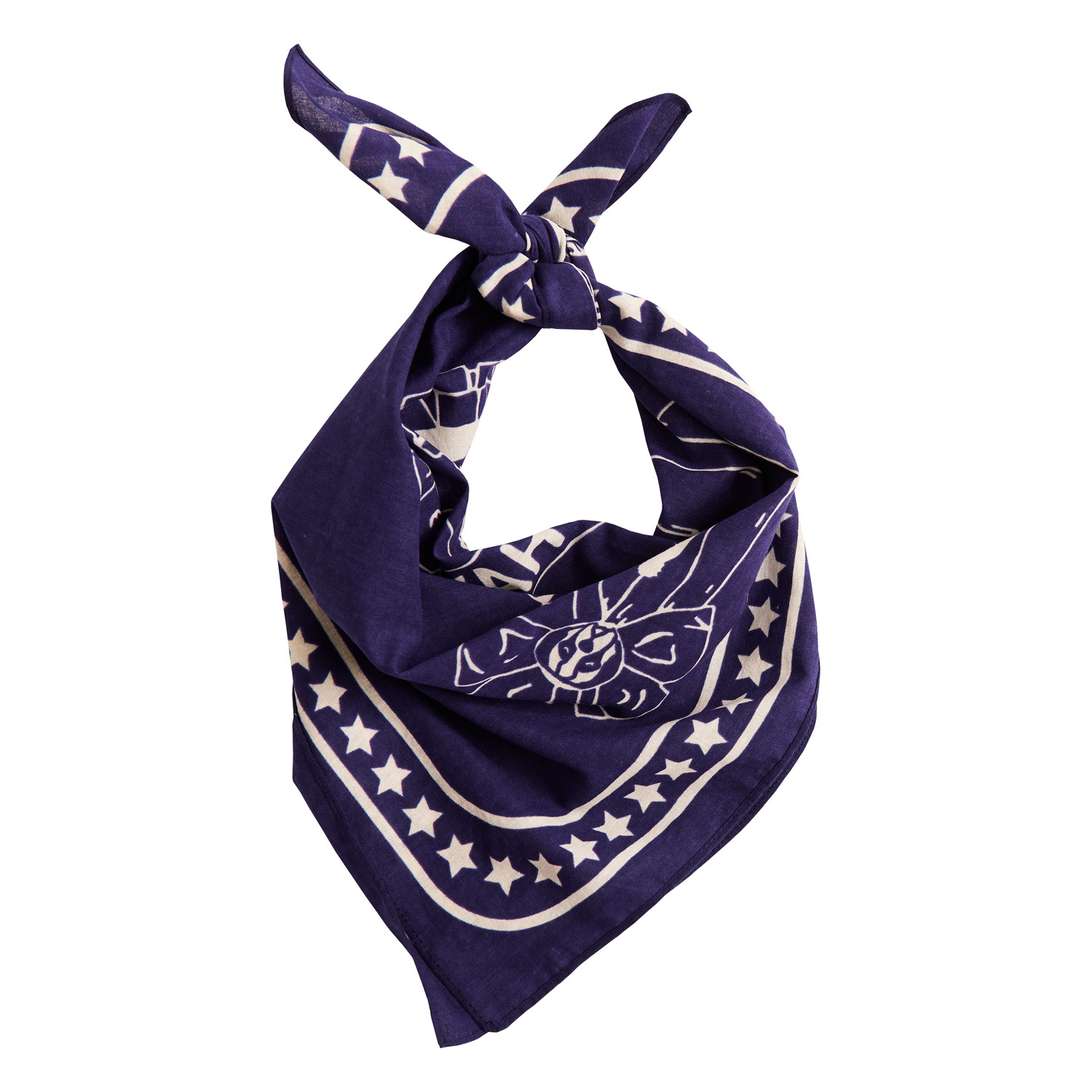 HAY HAY Dogs scarf, 55 x 55 cm, dark blue | Pre-used design | Franckly