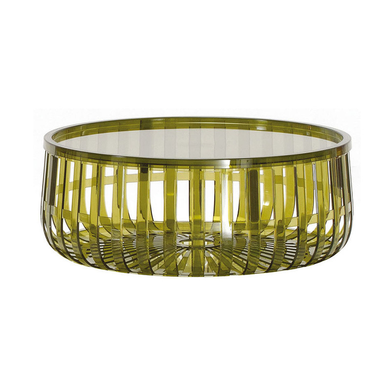 Kartell Panier table, dark green | Pre-used design | Franckly