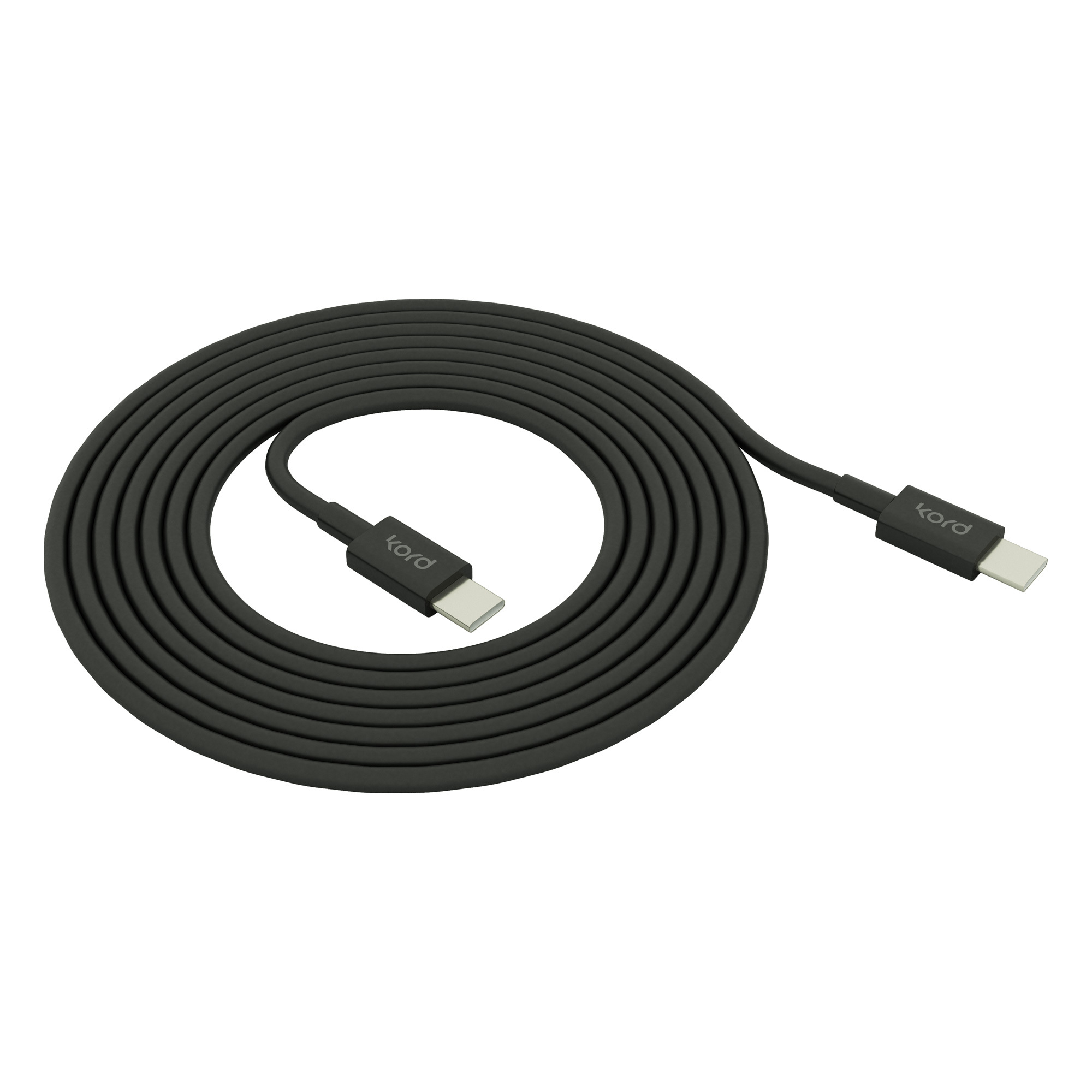Kord Connect USB-C to USB-C charging cable, black | Finnish Design Shop