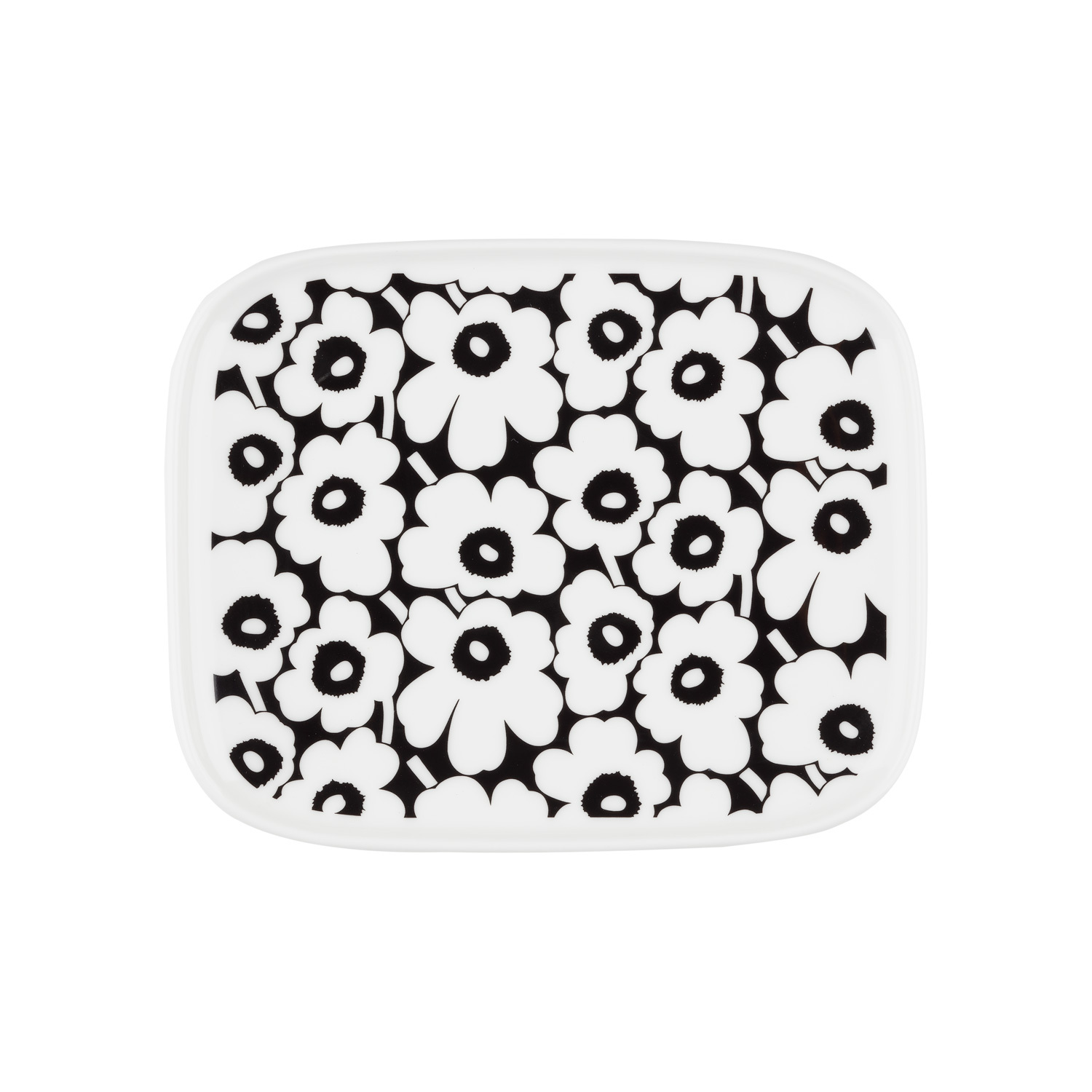 Marimekko Oiva Pikkuinen Unikko Lautanen 15 X 12 Cm Musta