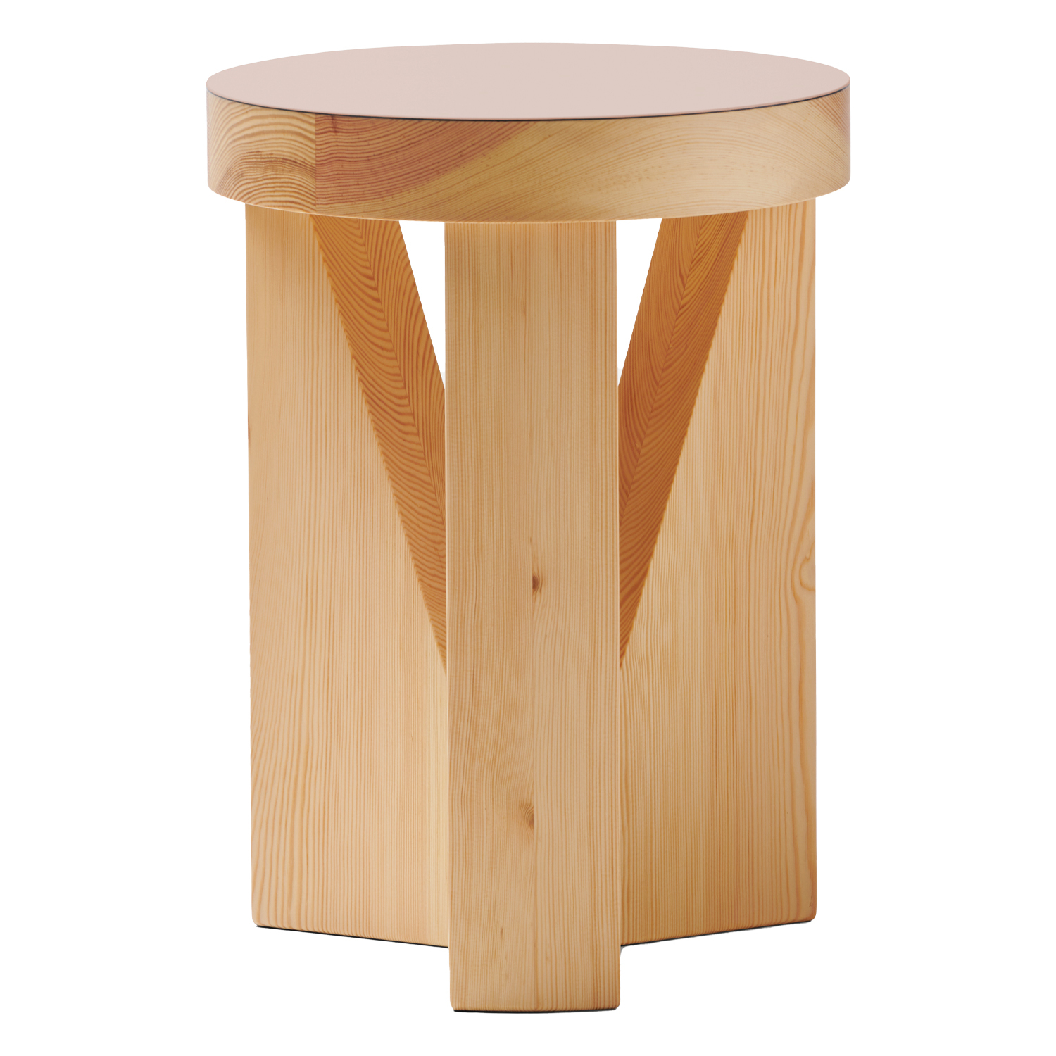 Mattiazzi MC20 Cugino Soft Stool Pine Powder Linoleum Finnish