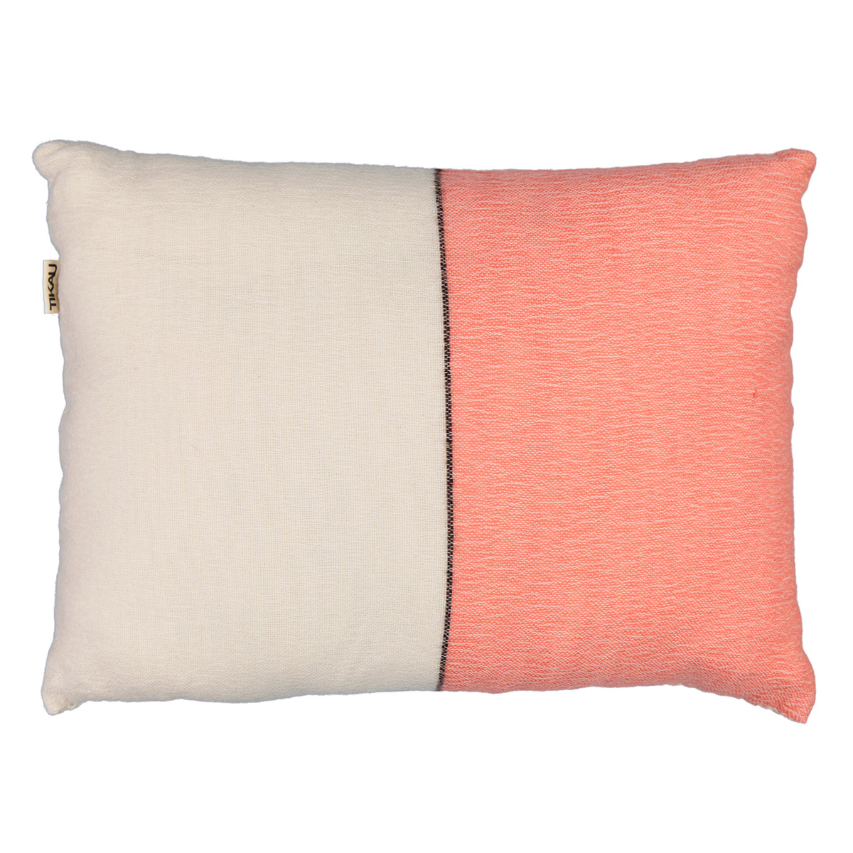 Tikau Block Cushion 45 X 60 Cm Coral Black Pre used Design Franckly