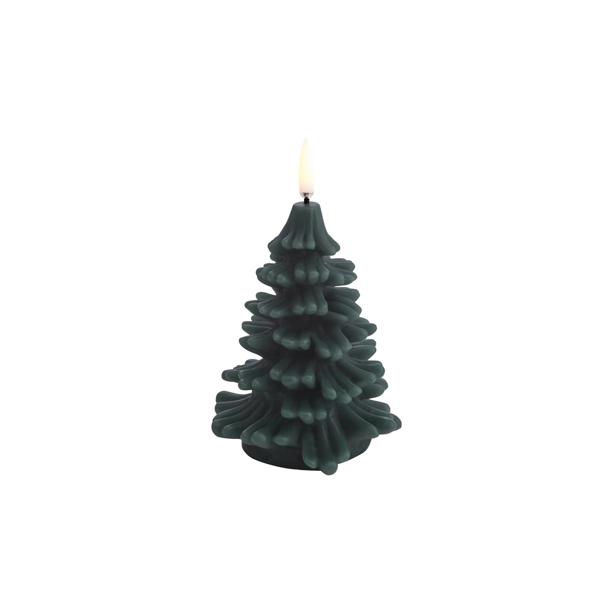 Uyuni Lighting LED joulukuusi pöytäkynttilä, 9 x 12 cm, pine green ...